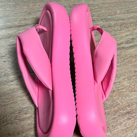 Zara | Shoes | Nwob Zara Pink Flip Flop Platform Sandals | Poshmark
